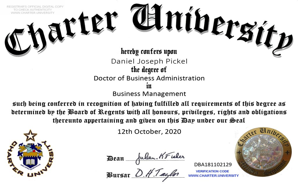 Charter University Graduate Database - Dashboard